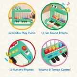 Battat Croco Pop Piano Toy Keyboard with Songs Sounds Lights, Baby and ...