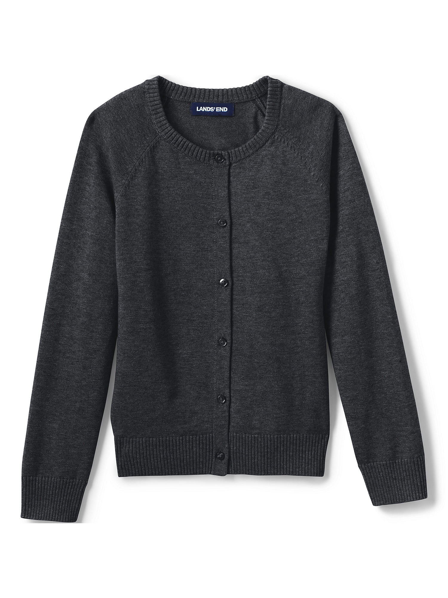 Lands' End School Uniform Girls Cotton Modal Cardigan Sweater - Walmart.com