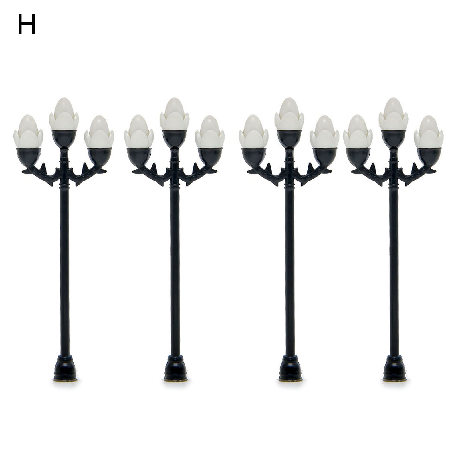 4pcs Mini Miniature Street Light Model, Outdoor Pathway Lantern Post ...