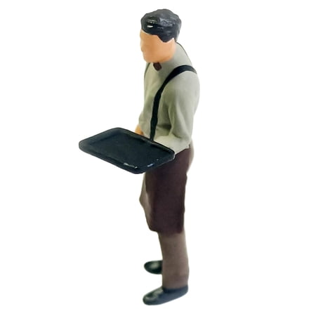 1:64 Scale Figures Coffee Shop Waiter Doll Miniature Street Scene ...