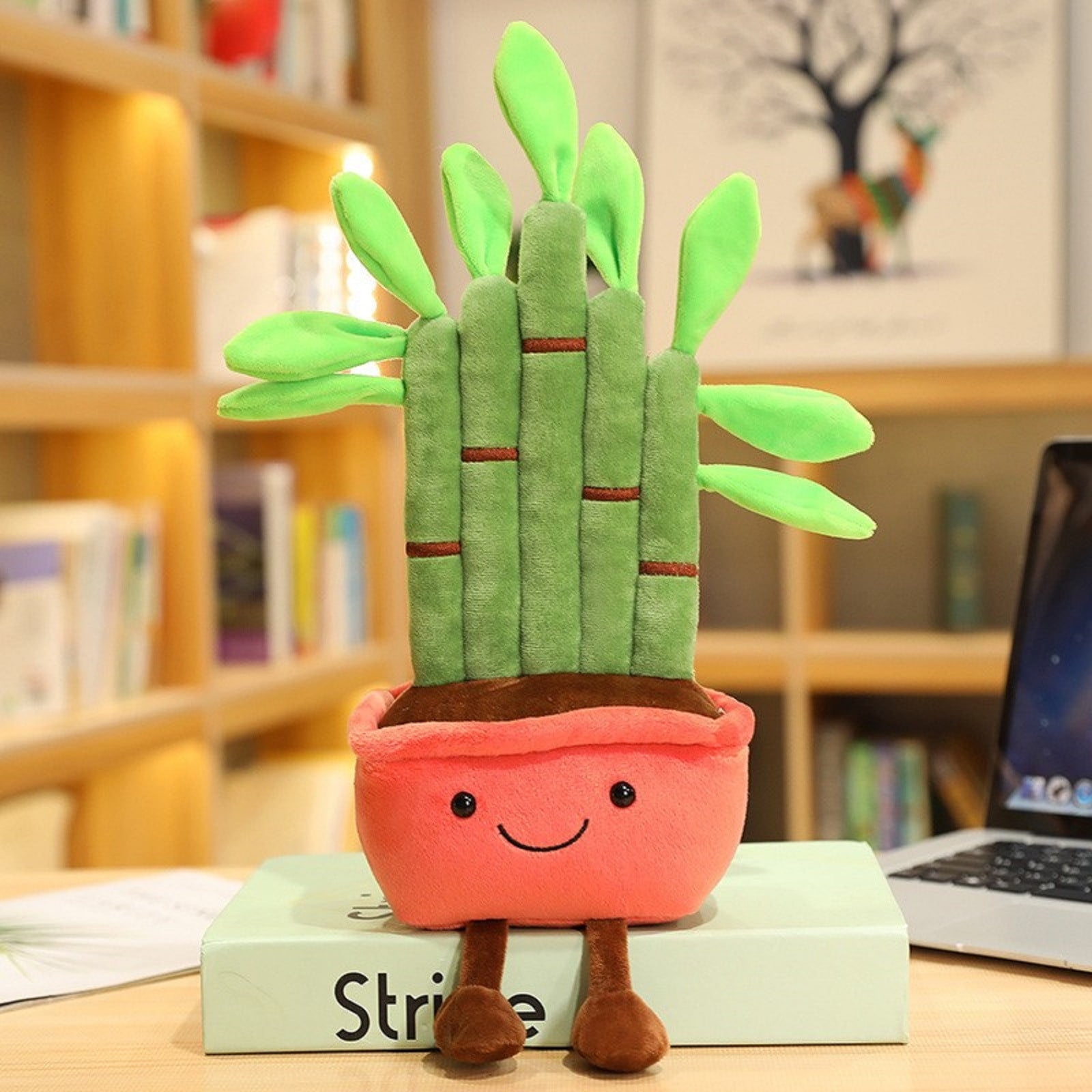 TETAIA 13 INCH Green Plant Ornament Cute Plushies,Cute Bamboo Tree ...