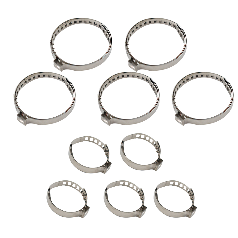 LABLT 10 Pcs Universal Adjustable Axle CV Joint Boot Crimp Clamps Large