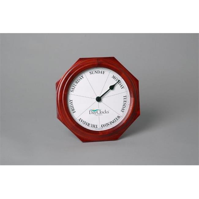 Dayclocks CL-M-E Classic Mahogany Day-of-the-Week Wall Clock | Walmart ...