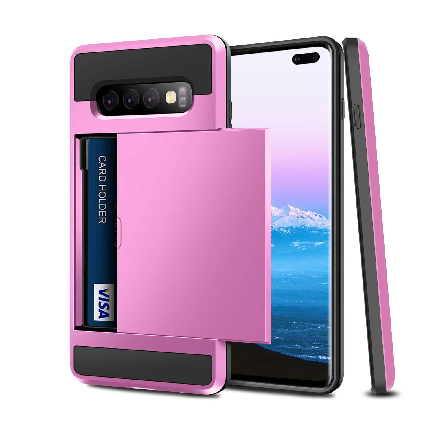 Goldcherry for Samsung S10 Plus Case Wallet Card Holder Sliding Cover ...