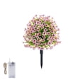 Glowing Eucalyptuss Violet Ground Plug Artificial Flowers Outdoor Yard ...