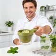 Double-Layer Kitchen Draining Basket with Handle, Multi-Functional Sink ...