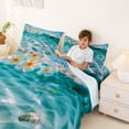 jejeloiu Underwater Shells Bed Sheets,Pebble Beach Full Size Sheets For ...
