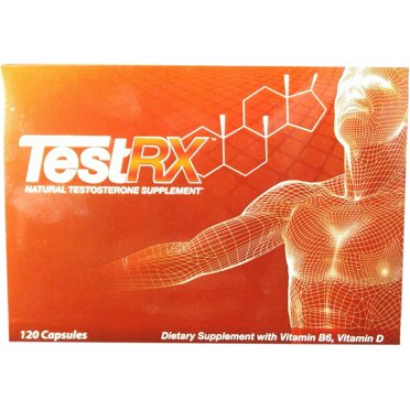 TESTRX Natural Testosterone Supplement - 120 Capsules - Walmart.com