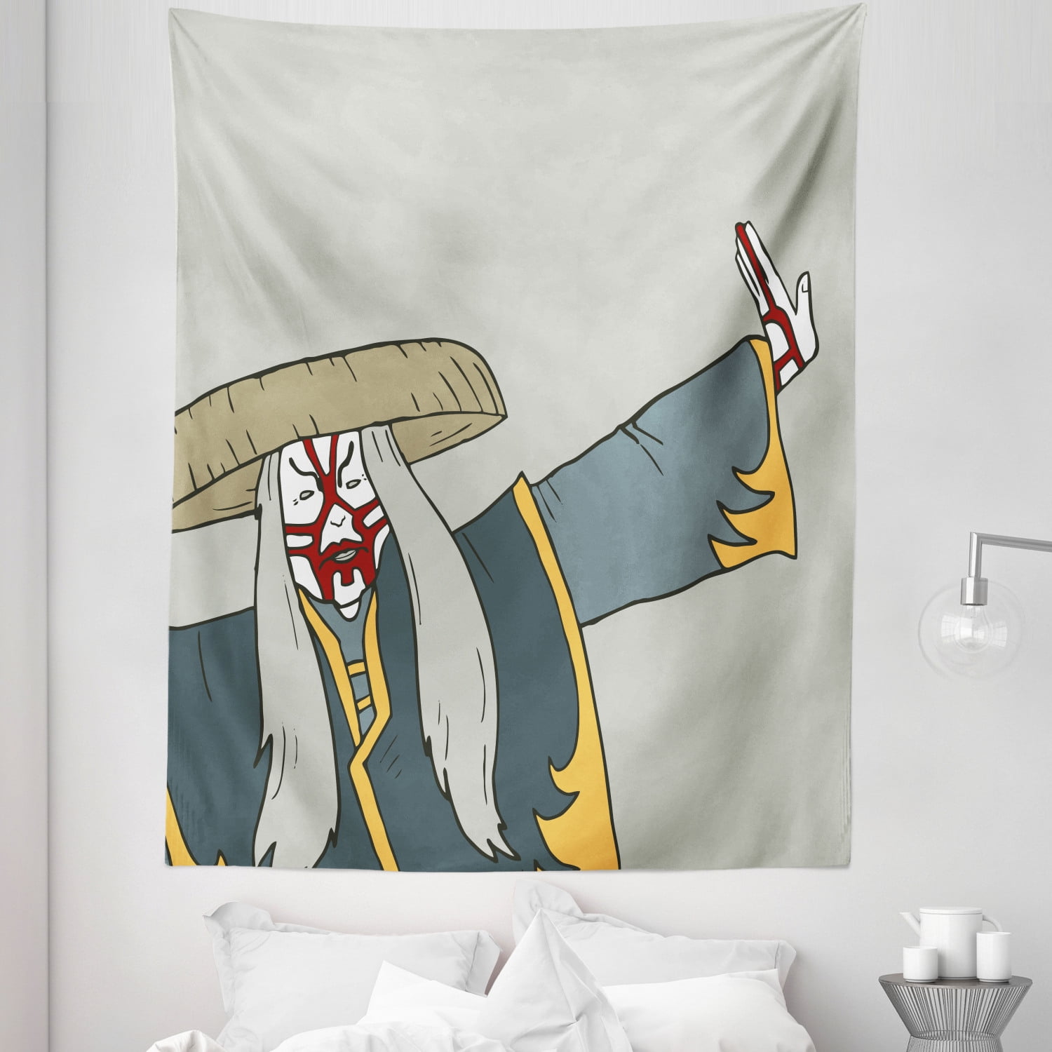 Kabuki Tapestry, Old Japanese Person Performing Arts in the Far Design ...