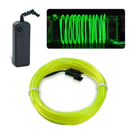 lychee Neon glowing Strobing Electroluminescent Light El Wire w Battery ...