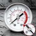 Air Compressor Analog Pressure Gauge Compact Clear Dial 0 to 180PSI ...