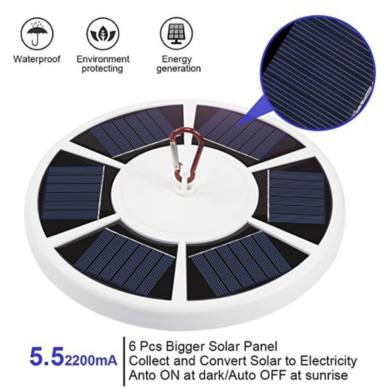 42 LEDs Solar Power Flag Pole Lights Weatherproof Flagpole Downlight ...