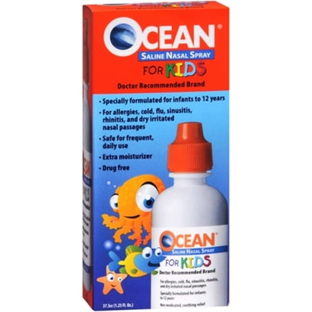 OCEAN For Kids Saline Nasal Spray 1.25 oz (Pack of 6) - Walmart.com