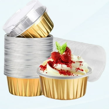 40 Pack 5 OZ Mini Cake Pans with Lids, Disposable Aluminum Foil ...