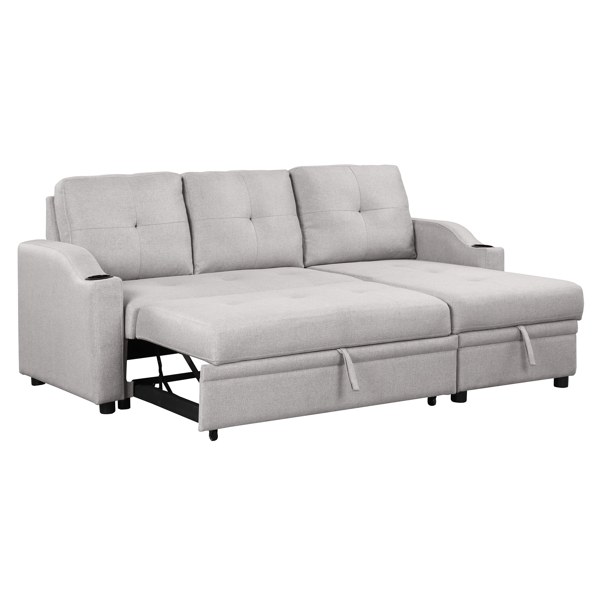 CITYLE Pull Out Sofa Bed, Convertible Sleeper Sofa Bed, Modern Padded ...