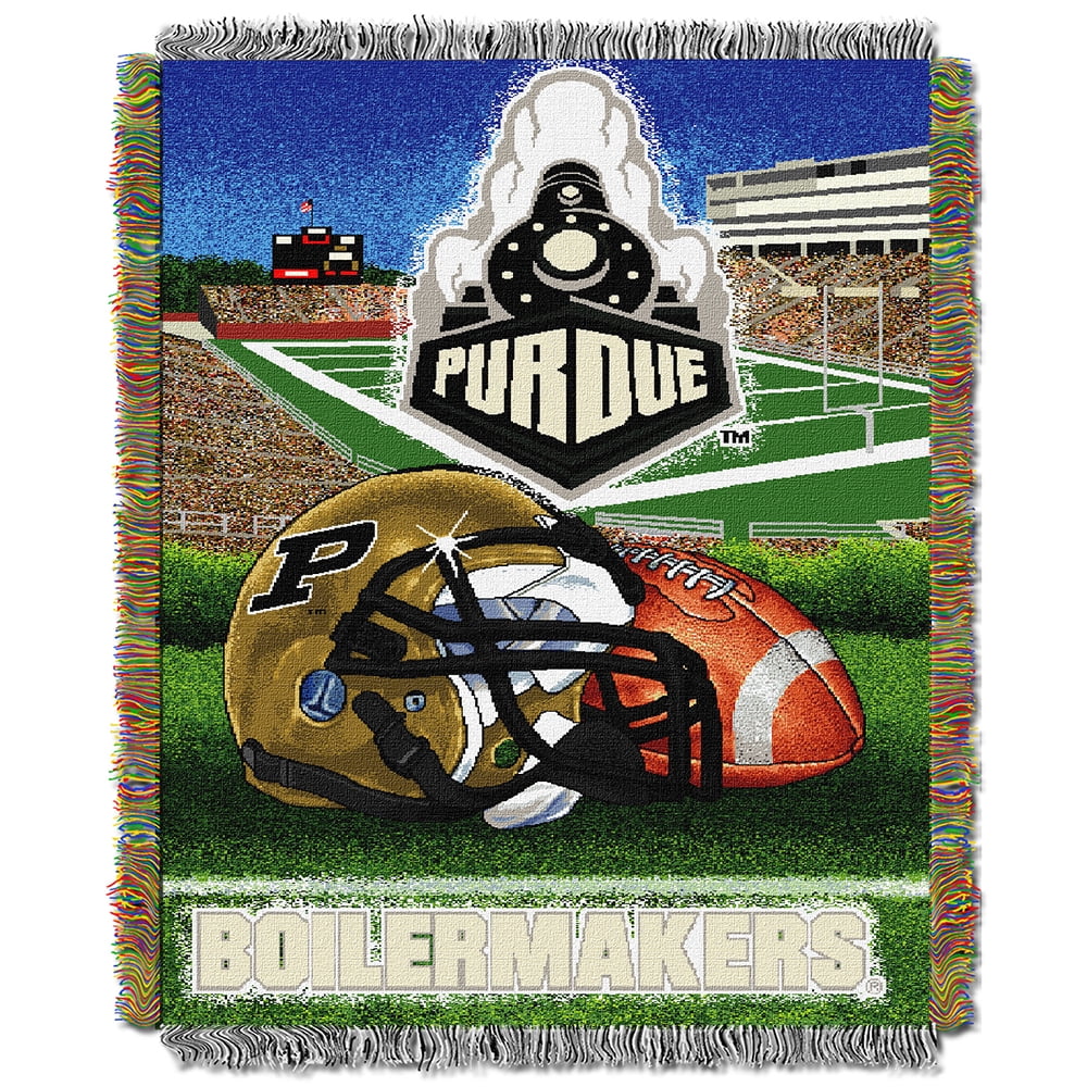 Purdue Boilermakers NCAA Woven Tapestry Throw (Home Field Advantage ...