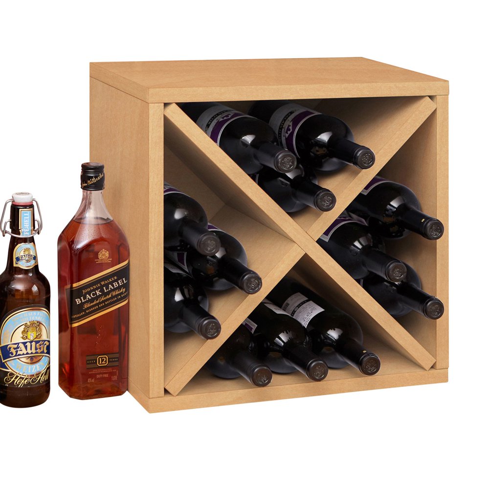 Way Basics Stackable Blox 12 Bottle Table Top Wine Rack - Walmart.com ...