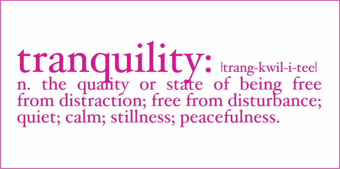 Tranquility Definition Vinyl Decal - Small - Hot Pink - Walmart.com