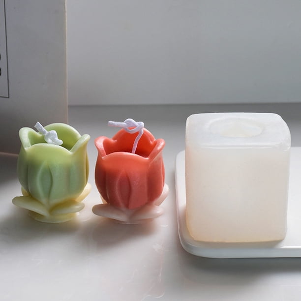 Hongchun Tulip Mold - 2 Pieces 3D Tulip Candle Mold Tulip Mold Floral ...