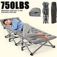 67/75-inch Extra-large Thickened Folding Bed with Mattress, Portable ...