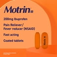 Motrin IB Ibuprofen 200mg Tablets for Pain & Fever, 50 packs of 2 Ct ...