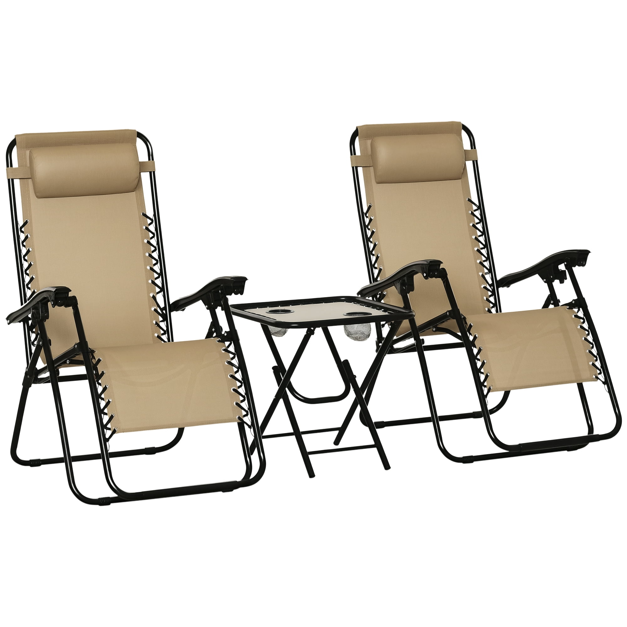 Click here for Outsunny Zero Gravity Chair Set With Folding Table... prices