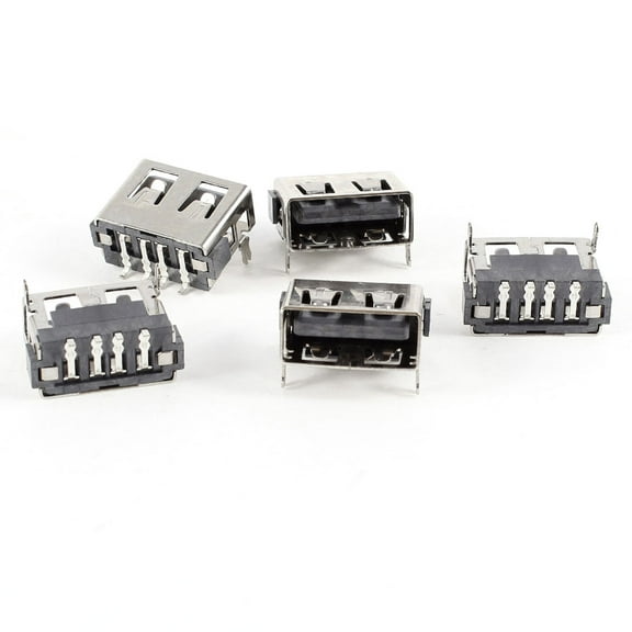 USB 2.0 Female Type-B Port 4-Pin 90 Degree PCB DIP Jack Socket ...