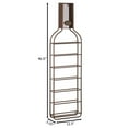 Vintiquewise Decorative Wall-Mounted 7-bottle Metal Wine Rack with Mesh ...