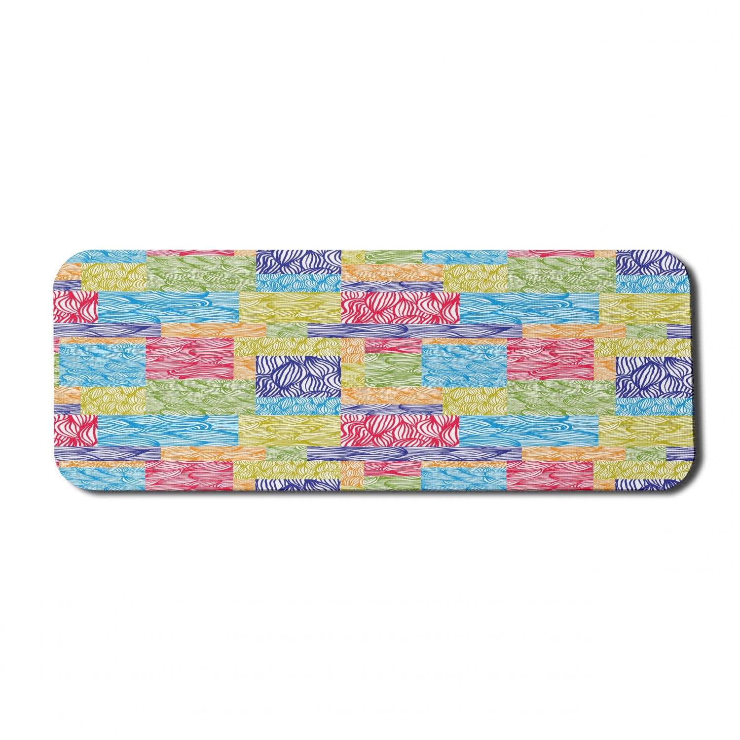 Colorful Computer Mouse Pad, Hand Drawn Growth Nature Flourish Doodle ...