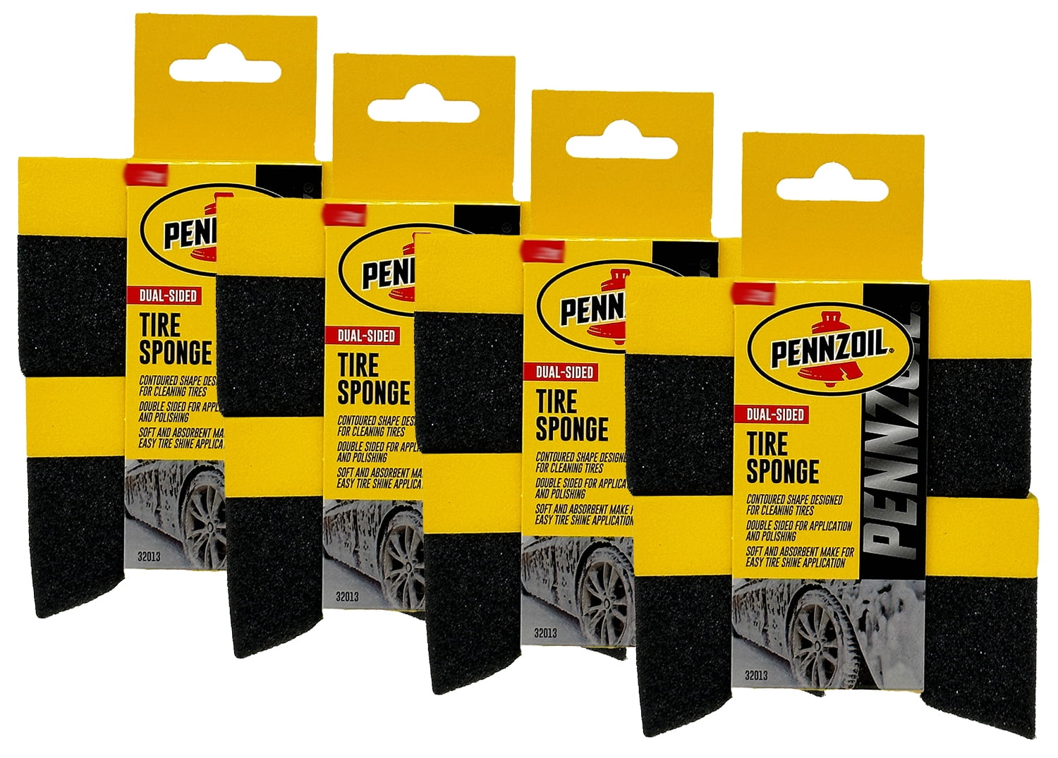 Pennzoil Dual-Sided Tire Sponge: Tire Cleaner with Contoured Shape ...