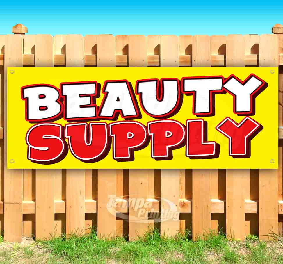 Beauty Supply 13 oz Vinyl Banner With Metal Grommets - Walmart.com