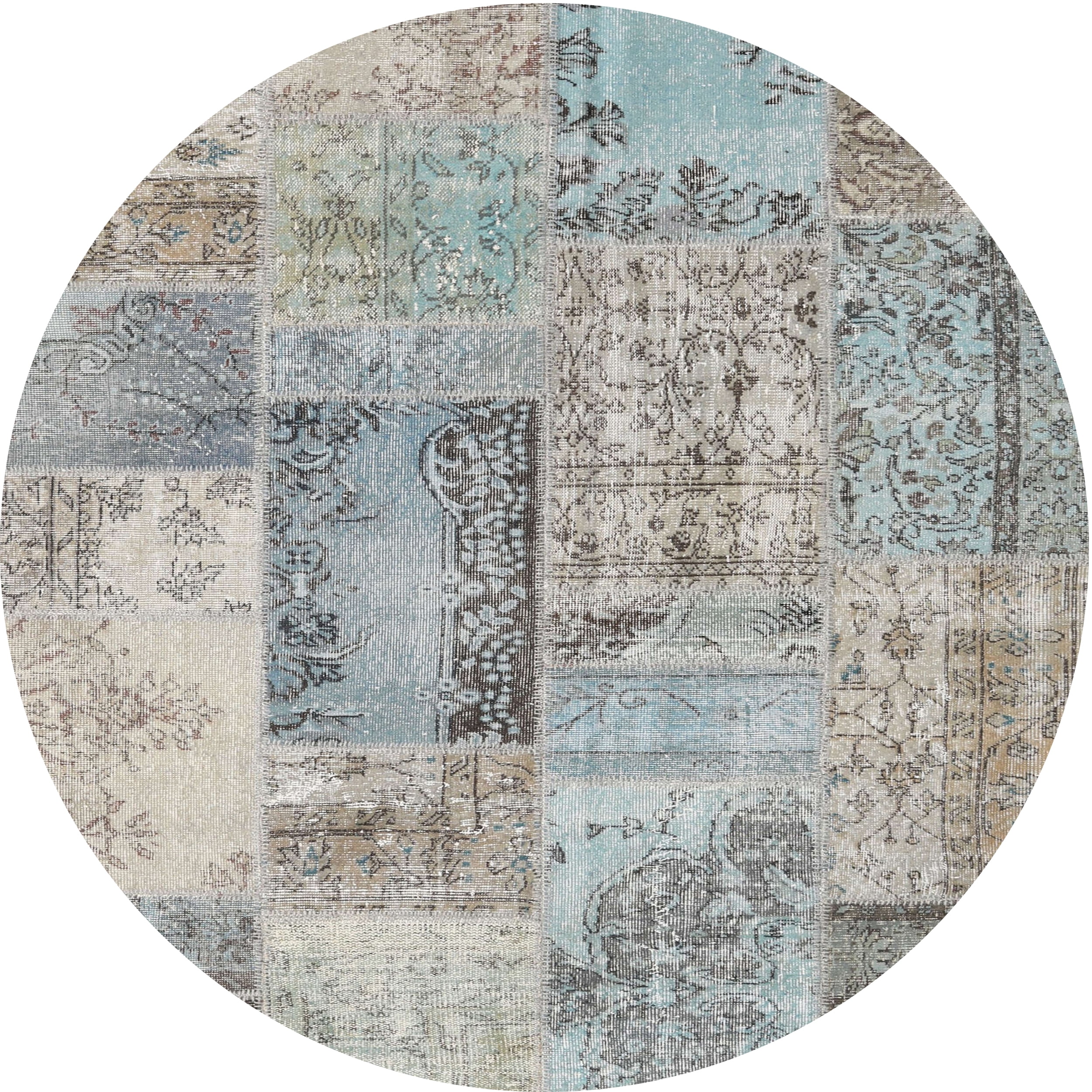 Ahgly Company Machine Washable Indoor Round Contemporary Sage Green ...