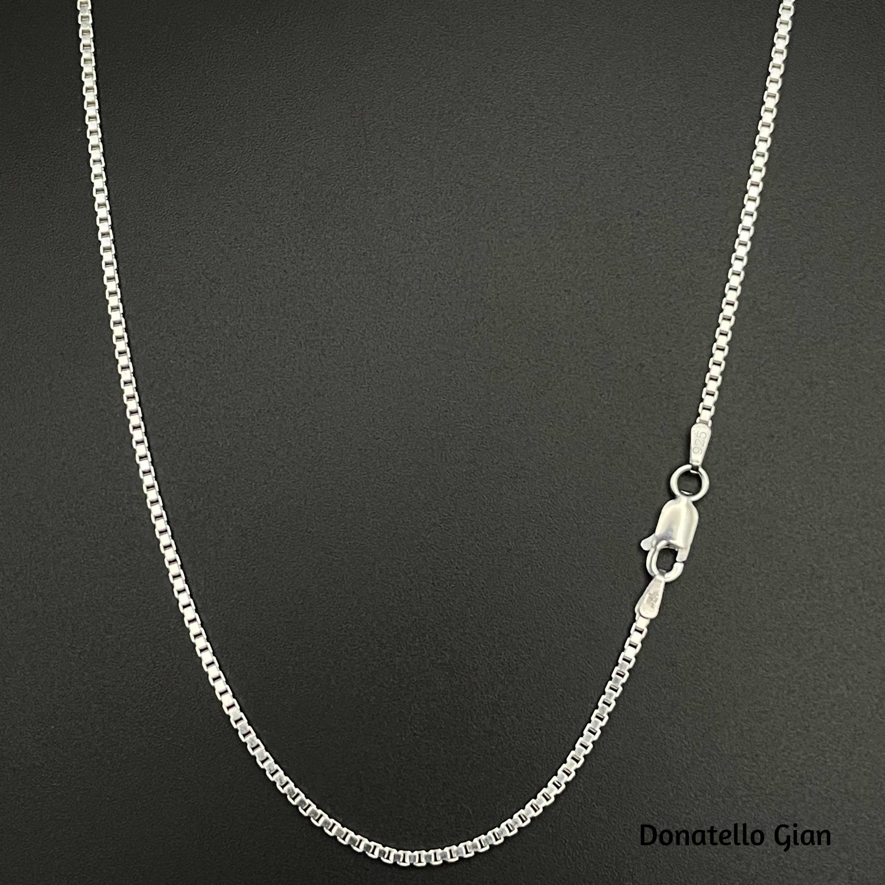 Sterling Silver 925 Box Chain 1.5MM, 16"-24", Box Chain Necklace ...