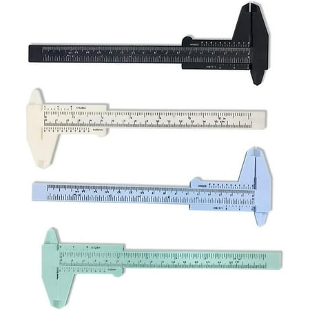 Surrme Set Of 4 Plastic Vernier Caliper, Green Blue White Black, 6"/150 ...
