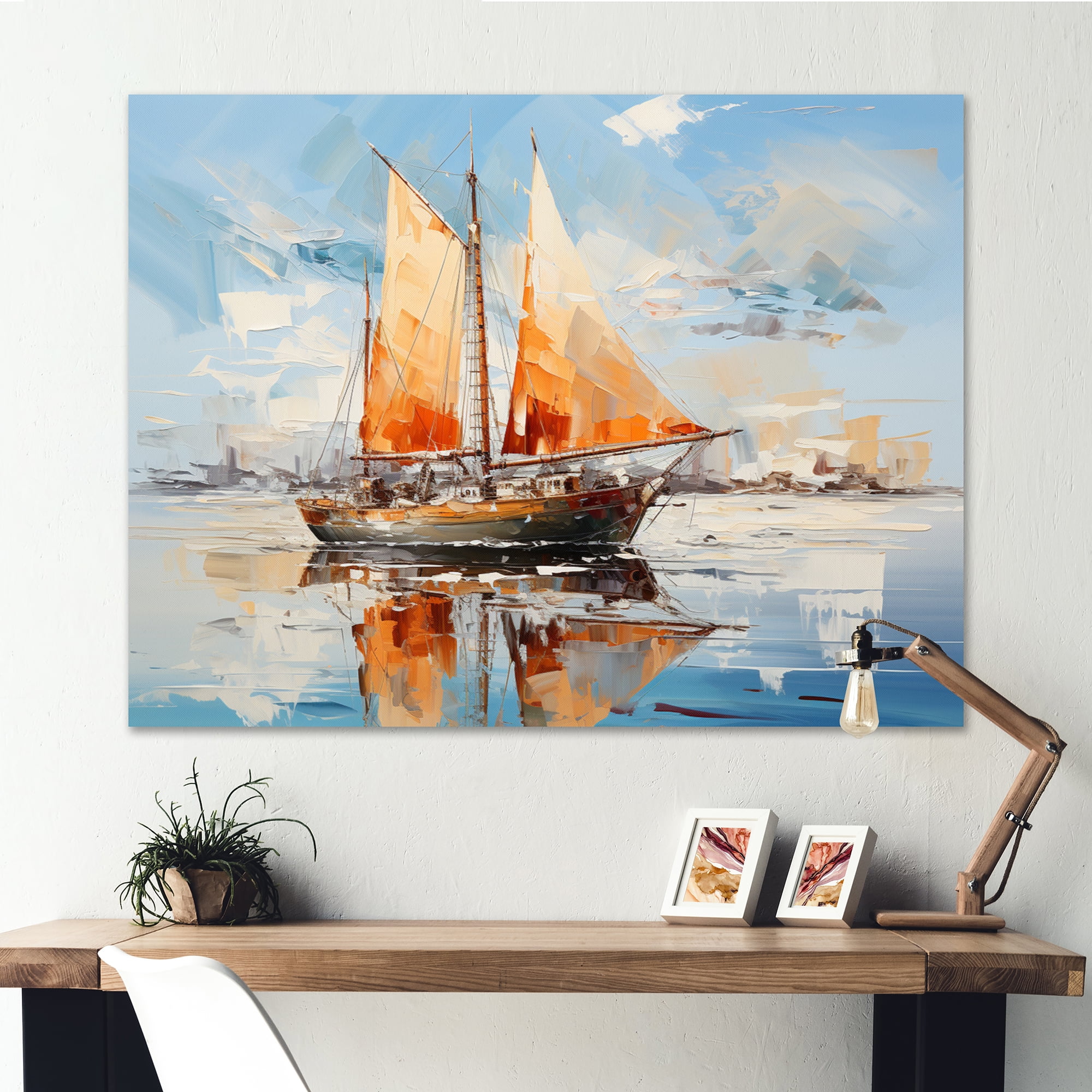 Click here for Designart Boat Wall Art  Vibrant Boat Adventures I... prices
