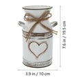 Rustic Metal Flower Vase Vintage Milk Jug Mini Pitcher with Heart ...