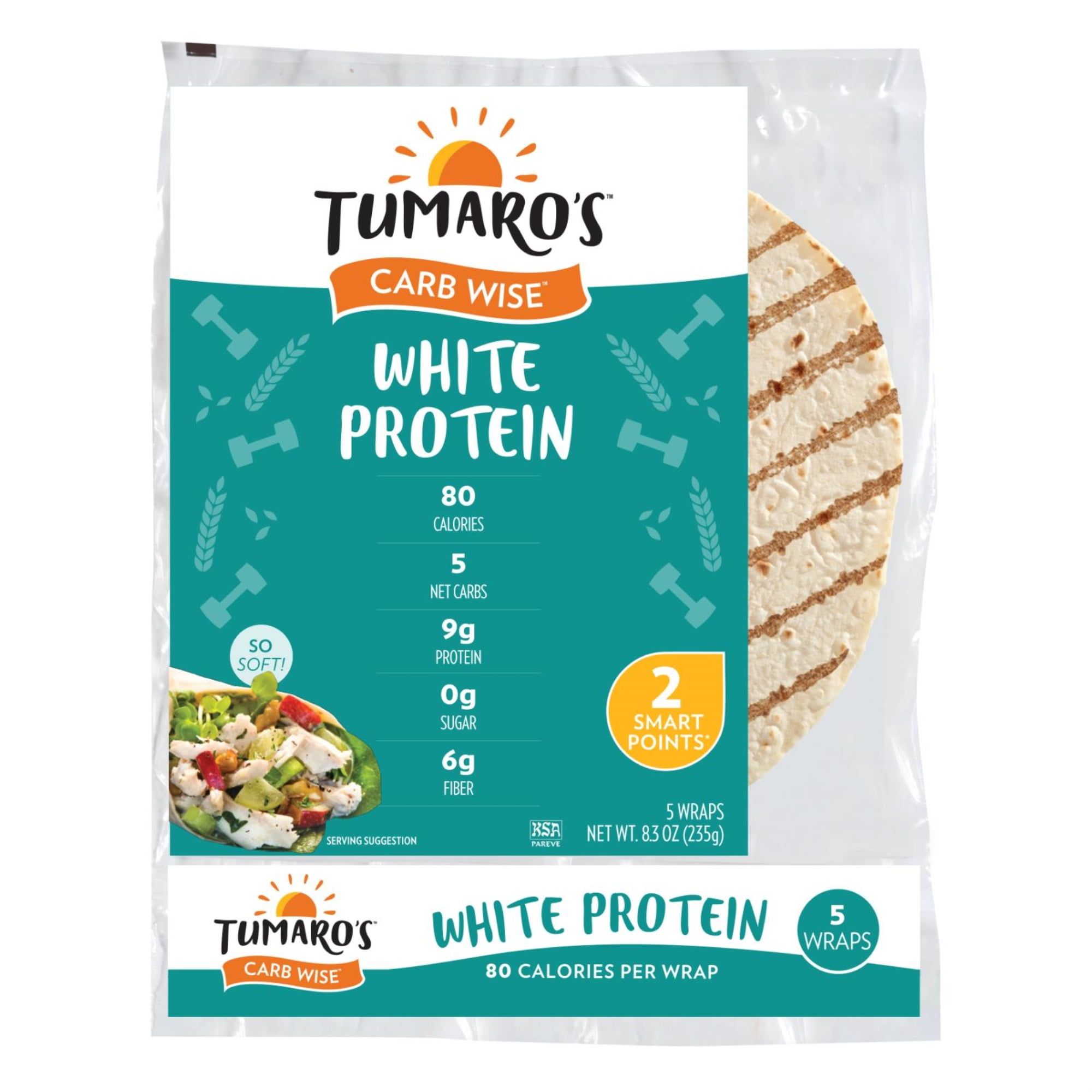 Tumaro s 8 Carb Wise Tortilla Wraps Premium White Protein 5 Count tumaro-s-8-carb-wise-tortilla-wraps-premium-white-protein-5-count
