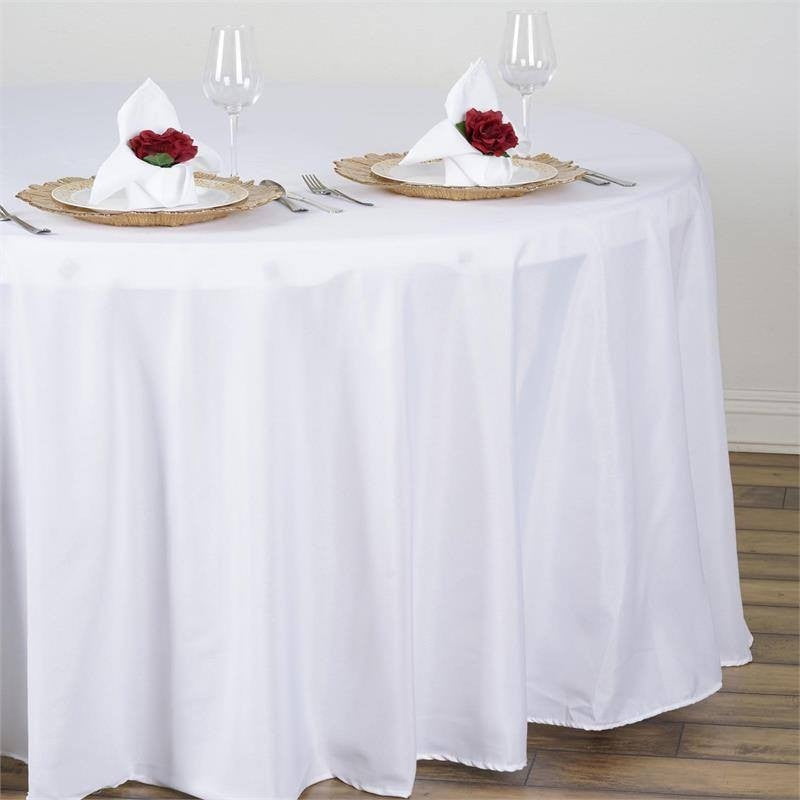 Efavormart 108" Wholesale Round Tablecloth Polyester Round Table Linens ...