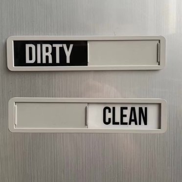 Assured Signs Dishwasher Magnet Sign - Clean Dirty Indicator - Strong ...
