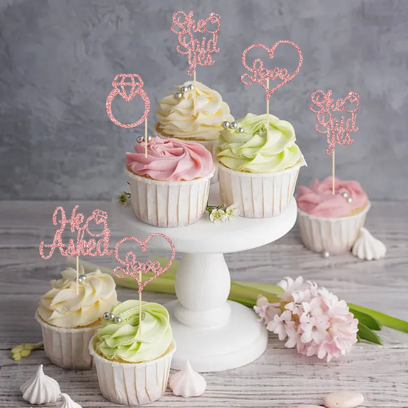 Wedding ring cupcake toppers | Honestweddingadvice.com