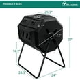DWVO 43 Gallon Dual Bin Outdoor Composter Tumbler, Rotating with ...