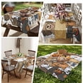 Cartoon Lovely Puppies Dogs Table Cloth 60x60in, Waterproof Square ...