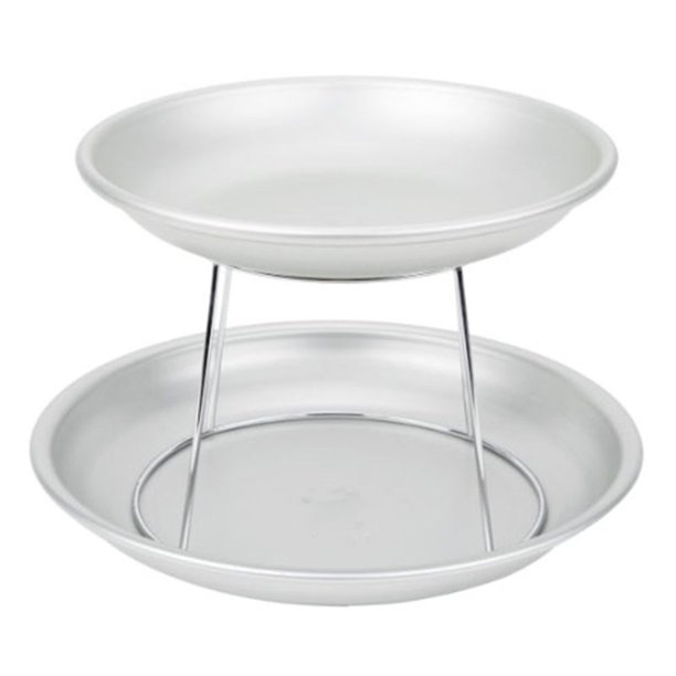 2 Tier Seafood Tower Set with Small Aluminum Trays and Stand - Walmart.com