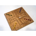 Handmade Real Wood 16x16 Inch 4-Player Marble Board Game with Glass ...