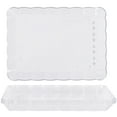 "MATANA 6 Large Clear Plastic Serving Trays - 13"" x 9"" Inch, BPA-Free ...