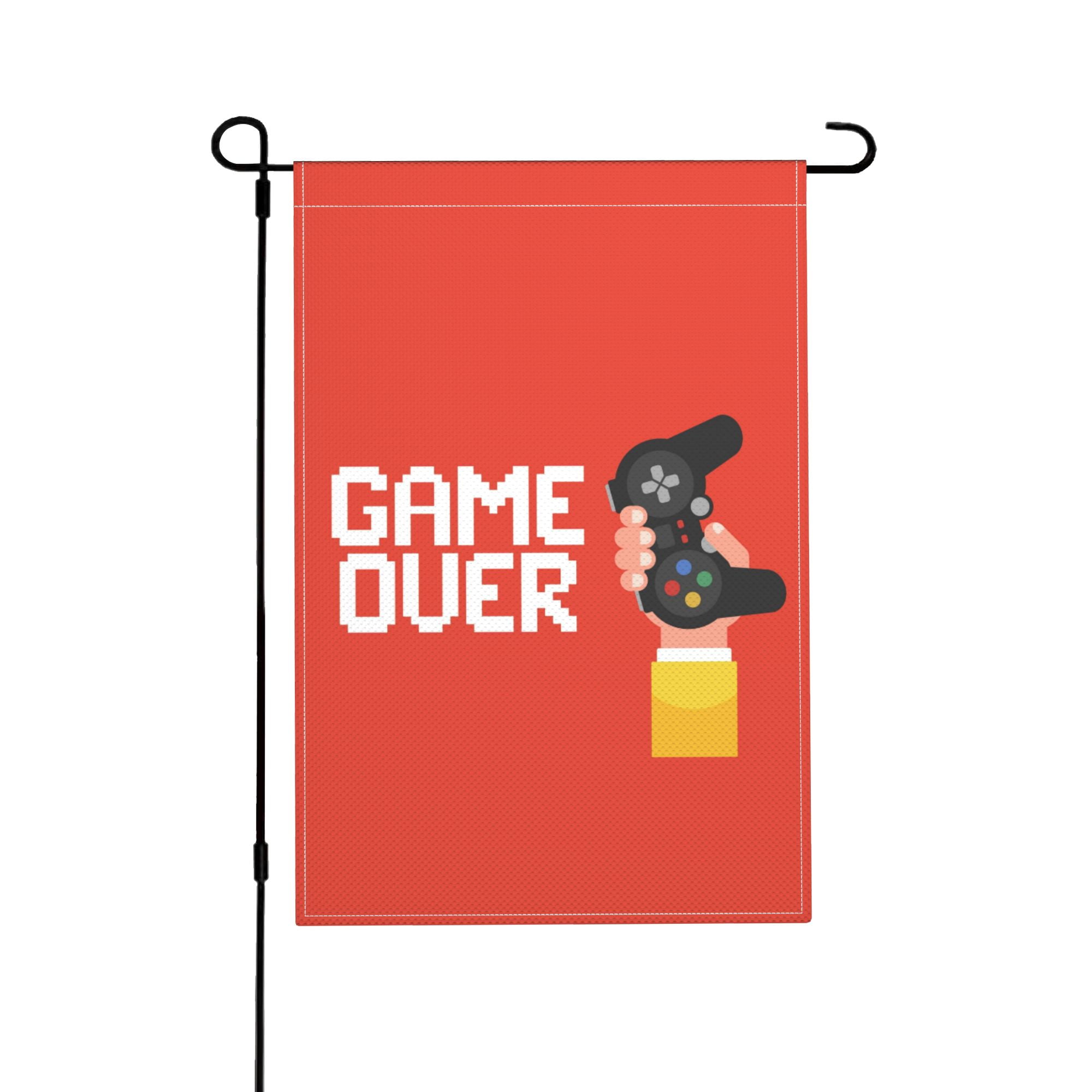TEQUAN Game Over Controller Garden Flags, 18 x 12 inch Double Sided ...