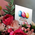 3drose, Happy Easter and a Red, Blue Yellow Eggs. Easter Greetings for ...