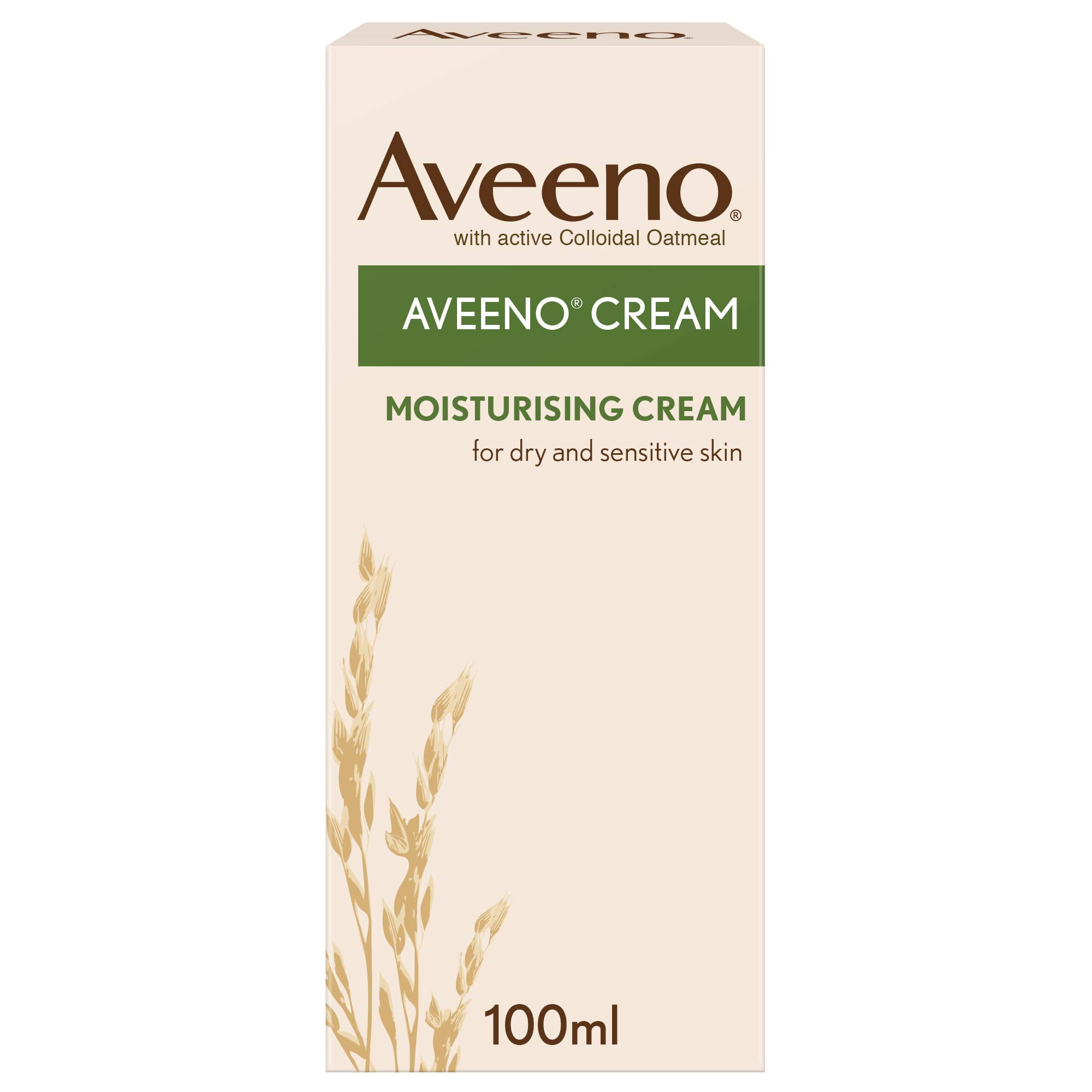 Crema hidratante Aveeno, avena coloidal, manteca de karité, 100 ml ...