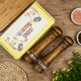8-Inch Manual Pepper Grinder, Solid Wood Ceramic Core Pepper Mill ...
