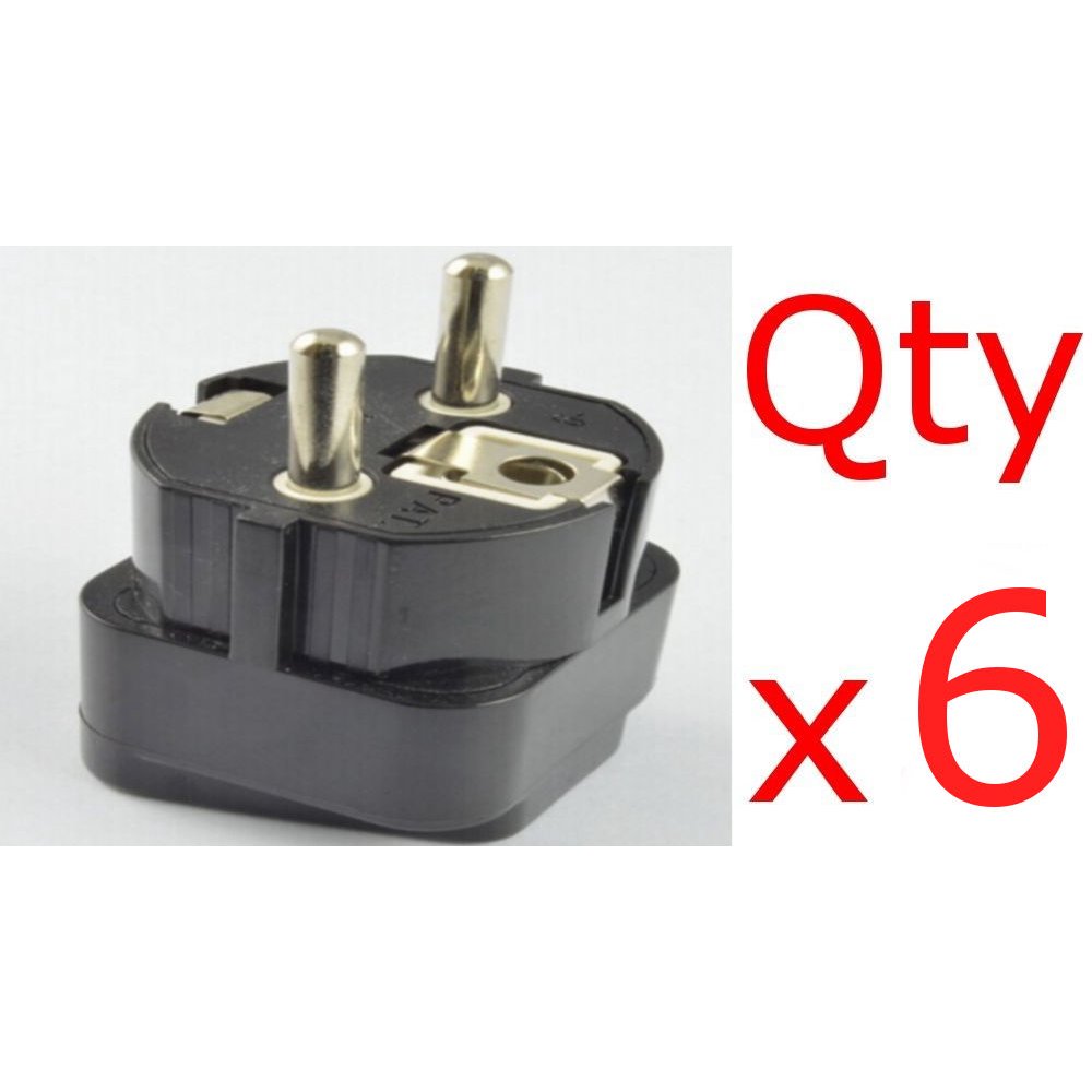 6 Pack USA US EU UK To Germany France Europe Plug Adapter Travel ...